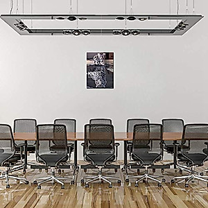 hong Mindset is Everything Wall Art Cat Tiger Modern Inspirational Success Quote Artwork for Living Room Office Home Framed Wall Decor Set (Cat-Tiger, 12x16inch)