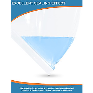 25 Pack Large Plastic Bags for Storage - 5 Gallon Clear Freezer Bags 18" x 24", Heavy-Duty Reusable Storage Bags for Clothes, Traveling, Moving, BPA-Free, 3-mil Thick Storage Bags with Zipper Top