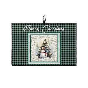 Golf Towel Abstract Retro Ethnic Totem,Waffle Pattern Microfiber Club Cleaner Golf Towels with Carabiner Clip for Women Men Dad,Boho Vintage Geometric Art Golf Towel for Golf Bags Accessories,24x16in