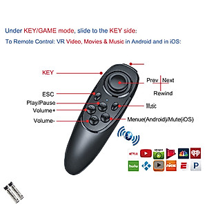 Universal Remote for Scroll TikTok Videos Play icade xinput Game, Control Music Video Playing, flip eBook Anki Page, be a Mouse Pointer & Selfie Shutter for All iOS Android & Windows Devices (WB)