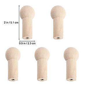 DOITOOL 8pcs Wood Shaker Pegs Unfinished Wooden Peg Hooks Hanger for Coat Wall Racks Hanging Towels Organizing Cups Mugs Headphone 51mmx23mmx15mm