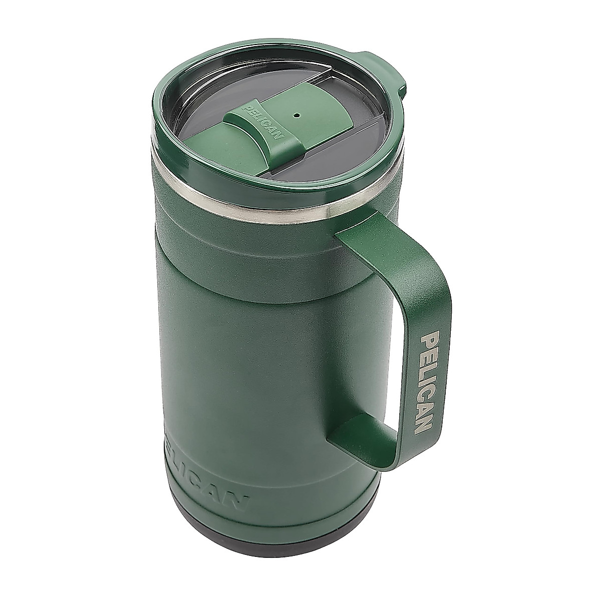 Pelican Hydration Pelican Ridge™ 18 oz Vacuum Insulated Tumbler - Recycled Stainless Steel Double Wall Travel with Dual Lid, Powder Coated Insulated Coffee Mug For Hot Cold Drinks, Hunter