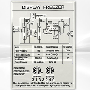 Chest Freezer Glass Door slide Commercial Ice Cream Freezer 49" White Stand Alone Curve Display Top w/Storage Baskets - 13 Cu.Ft…XS-360YXL
