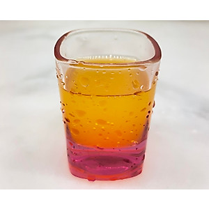 SWARLEY Shot Glasses Set - Cute Shot Glasses | Mini Shot - Tequila Glasses - Vasos de Chupito, Crystal Shot Glasses - Espresso Shot Glass - Colored Glass - Neon Shot (Multi Color) (6 pieces)