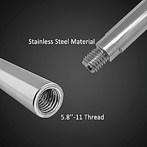 3 PCS 5/8"-11 Thread Angle Grinder Extension Shaft, Rotary Extension Shaft Set, Angle Grinder Extension Connecting Rod, for Polisher and Angle Grinder, 3.1 inch, 3.9 inch, 5.5 inch (Silver)