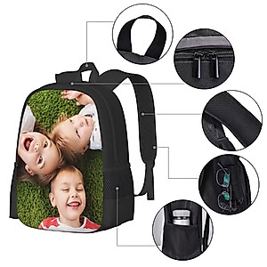 Custom Name Backpack - Personalized Photo Bookbag for Girls Kids Men Womens - Customize Travel Backpacks, One Size