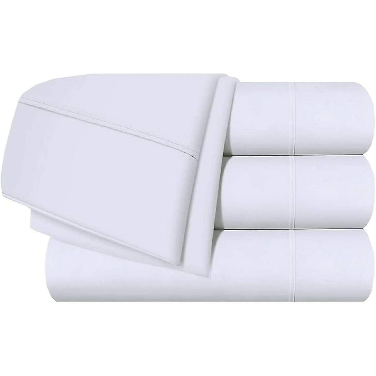 Silentnight Split Queen Sheets for Adjustable Beds 5-Piece Split Queen Sheet Set, 800 Thread Count 100% Egyptian Cotton,12" Deep Pocket Adjustable Bed Sheets, White Solid