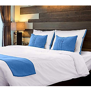 Utopia Bedding Bed Pillows for Sleeping Queen Size (Blue), Set of 2, Cooling Hotel Quality, Gusseted Pillow for Back, Stomach or Side Sleepers