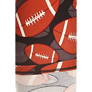 Leggings Depot High Waisted Camouflage & Multiple Print Leggings for Women-Full Length-R866, American Football, One Size