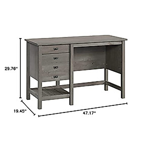 Sauder Cottage Road Pedestal Desk with Storage, Mystic Oak Finish