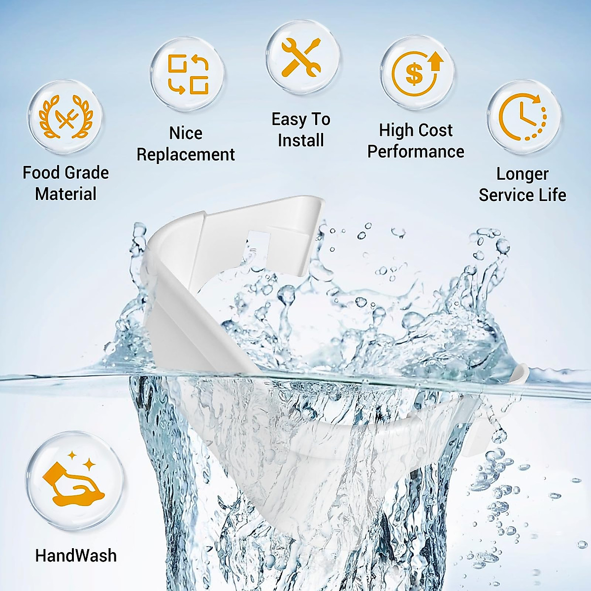 IDEASURE Refrigerator Freezer Door Bin Fit for Frigidaire Door Shelf Replacement - Bottom Door Side Shelf Replacement Parts for Frigidaire Kenmore - Replace 240351601, AP2115974, 240351607