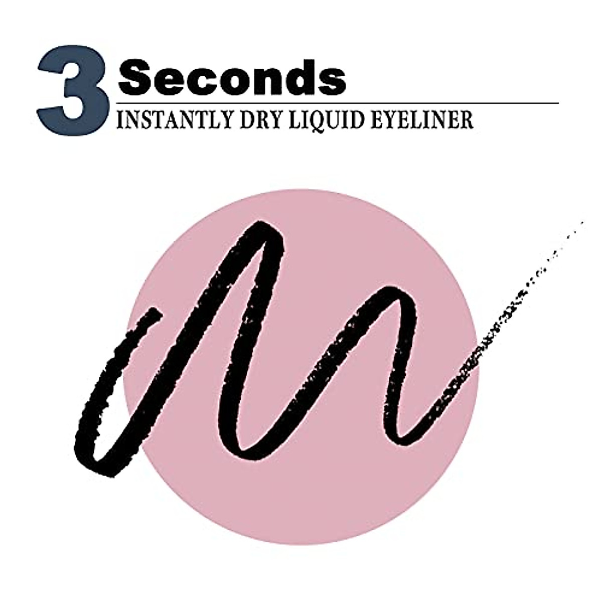 RUSICA 2 Count Waterproof Liquid Eyeliner Ultra-Fine Felt Tip Smudge Resistant Eye Makeup Stylist, Black, 0.3 Fl. Oz