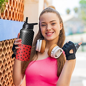 GOODNHAPPY Cute Cartoon Mouse Tumbler with Top Handle and Straw Lid Gift for Boys Girls Water Bottle Travel Kettle Cup for Car Cold and Hot Stainless Steel Double Wall Insulated Mug (bow tie, 32OZ)