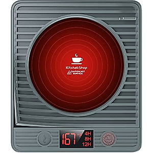 Coffee Mug Warmer with Anti-Scald Pad, 3-Temp Settings and Auto Shut Off - Smart Coffee Cup Warmer, Electric Beverage Warmer for Desk and Home Use, Perfect for Heating Coffee, Tea, Milk, Candle Wax