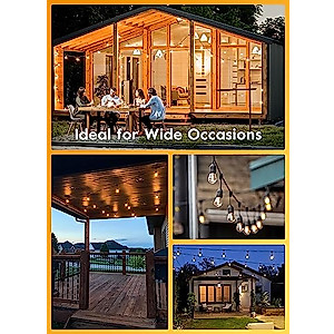 Brightown 25 Pack LED S14 Replacement Light Bulbs, Shatterproof E26 Medium Base Edison Vintage Bulbs Equivalent to 11 W, Fits for Commercial Outdoor Patio Garden Vintage Lights, 2700K, Warm White