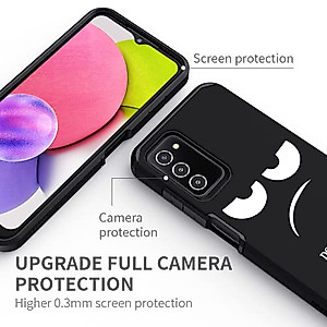 LEEGU for Samsung Galaxy A03s Case, Cute [Don't Touch My Phone] Shockproof Dual Layer Slim Protective Silicone Plastic Cover for Boys Men Kids Phone Case Samsung A03S (US Version) SM-A037U