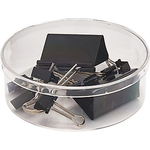 Pioneer Plastics 058C Clear Round Plastic Container, 4.375" W x 1.4375" H