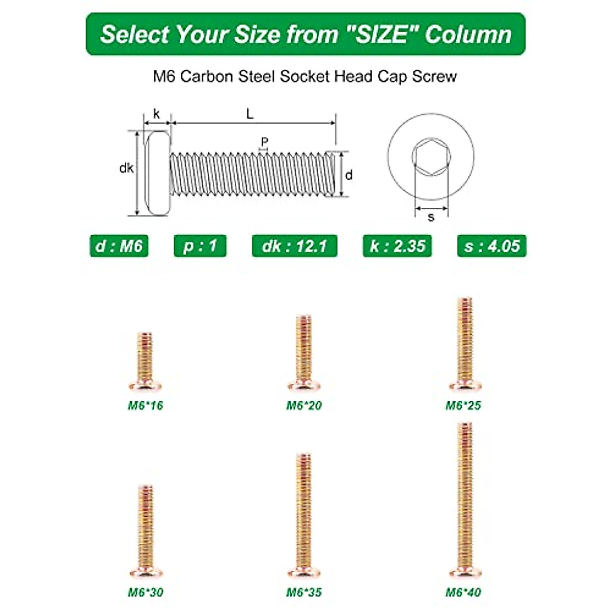 Crib Screws Replacement Set - M6 Socket Head Screws Bolts for Delta/Graco/Dream On Me Baby Bed - Replacement Hardware for Furniture Chair Table Desk Bed Frame (M6 x 20 mm -20PCS)