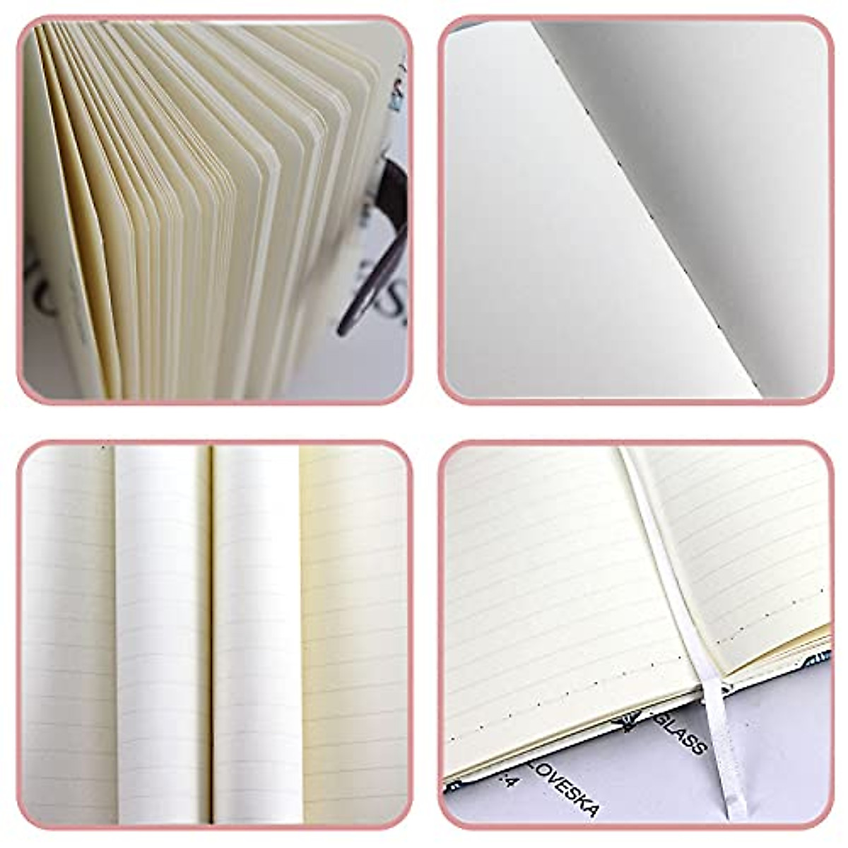 Cute Cat Notebook Japanese Sketchbook PU Leather Cover Diary Travel Notebook(04714white)