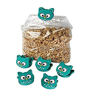 brandname XXhailan Cute Owl Kitchen Clips Food Clips Bag Clips Chip Clips Clothespins Paper Clips Food Clips Bag Clips Clothes Pins for Snacks and Laundry 6 Pcs, Blue