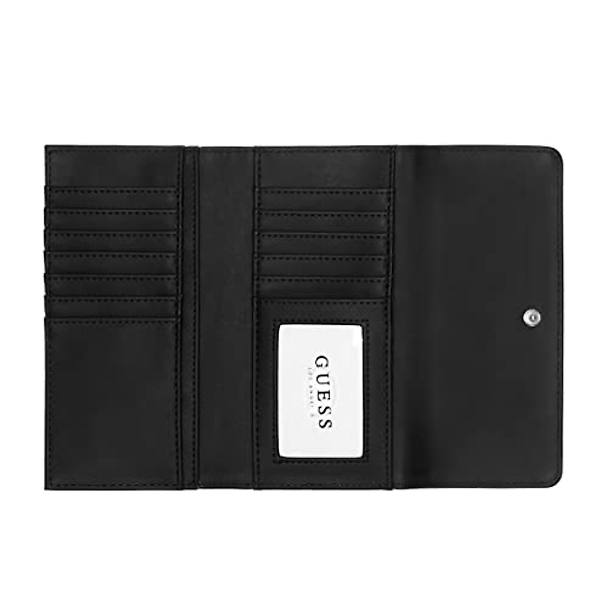 GUESS Women's Logo Embossed Pink Purple Floral Print Slim Wallet Clutch Bag