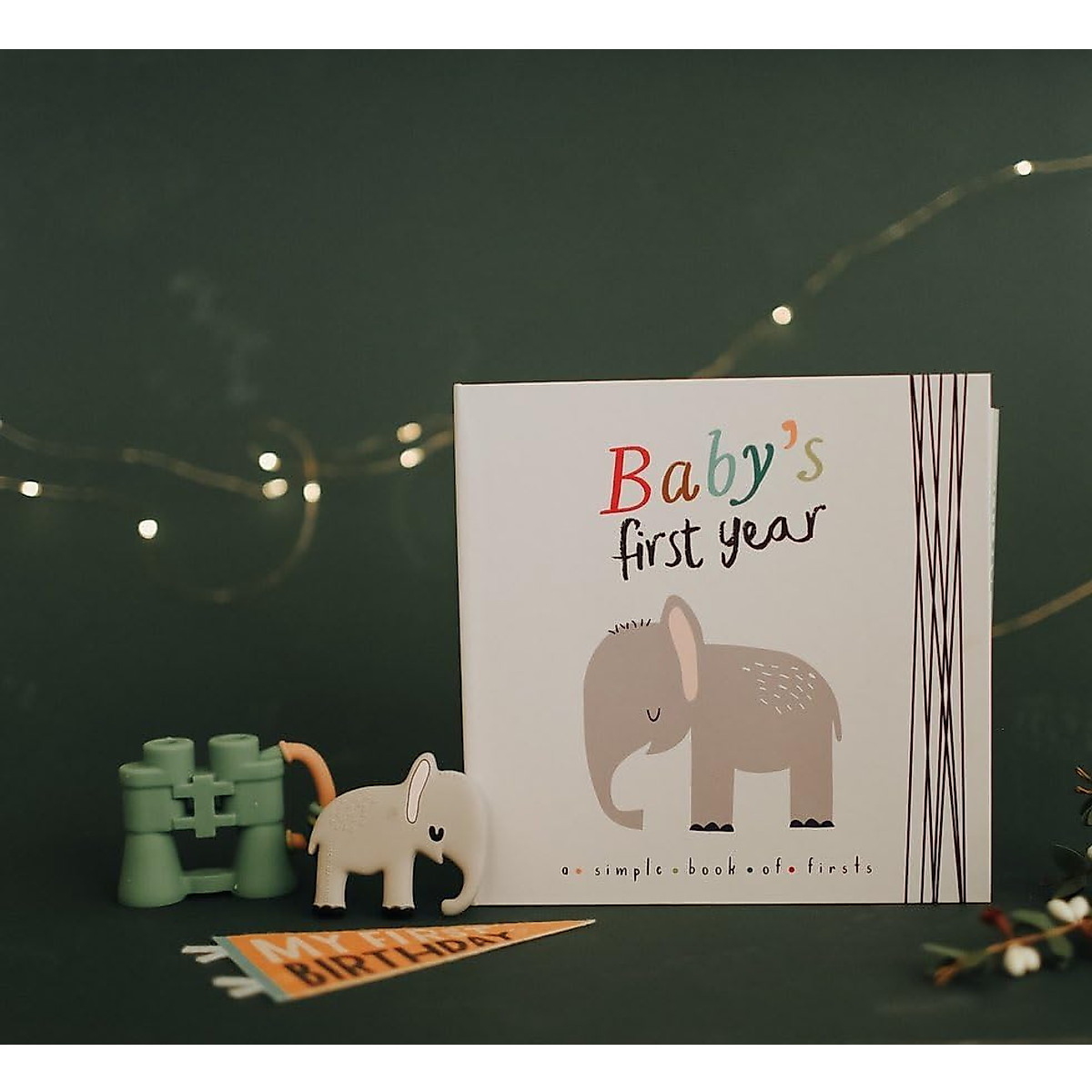 Lucy Darling Little Animal Memory Book, First 5 Years Baby Book & Photo Album, Gender Neutral Baby Scrapbook Album, Unique Keepsake Baby Books, Newborn Milestone Diary, Busy Parents & New Mom Gifts