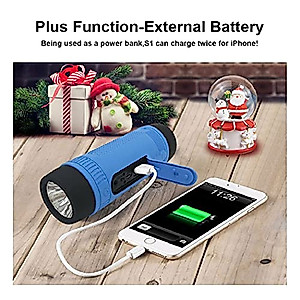 ZEALOT Bluetooth Speaker, Portable Wireless Speaker, S1 Bocina Bluetooth, 4000mAh, IPX5 Waterproof, LED Torch Light, MIC/TF/AUX for Home Outdoor Hiking Camping iOS Andoird -Gray