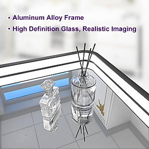 JSneijder 2-Piece(Frameless+Framed) LED Bathroom Mirror, 28x36 Inch, Bathroom Vanity Mirror with Lights, Wall Mounted Dimmable Anti-Fog Lighted Wall Mirror for Bedroom