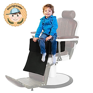 Artist hand Children Leather Cushion Oversize Barber Salon Booster Seat,Spa Equipment Black