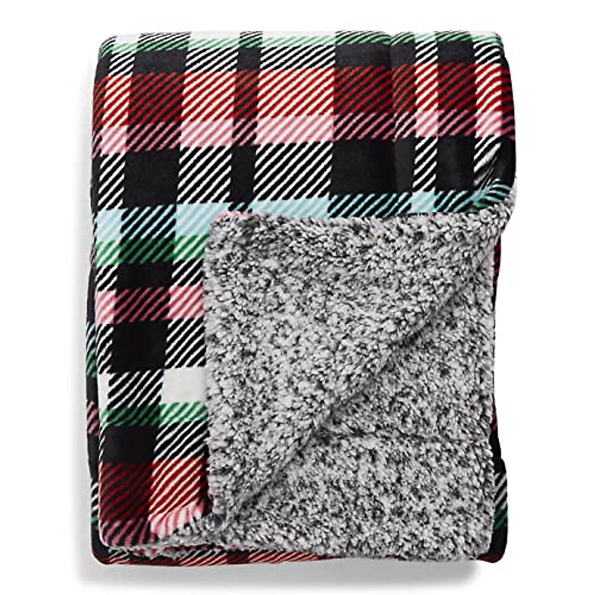 Vera Bradley Women's Fleece Cozy Life Throw Blanket, Ribbons Plaid, One Size