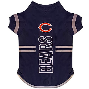 Pets First NFL Chicago Bears Dog T-Shirt, Football Dogs & Cats Shirt - Durable Sports PET TEE - 3 Sizes, NFL PET Outfit, Reflective TEE Shirt in Team Color Tee Shirts Cool, Busy Dog Shirt