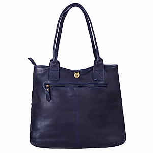 ANTONIO VALERIA Alice Blue Braided Washed Leather HandBag for Women