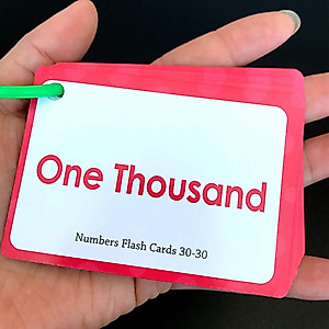 Preschool Learning Flash Cards Set of 4, Numbers, Alphabets, Colors, and Fruits, 100 Cards with 200 Pictures Early Educational Toy Gift for Kindergarten Tuddler Double-Sided Cards with Buckle