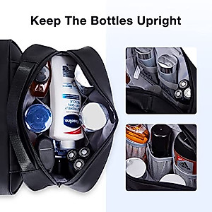 BAGSMART Toiletry Bag for Men, Hanging Travel Toiletry Organizer Large Dopp Kit for Men, Water Resistant Travel Bag Shaving Bag for Toiletries Accessories, Door Room Essentials, Black