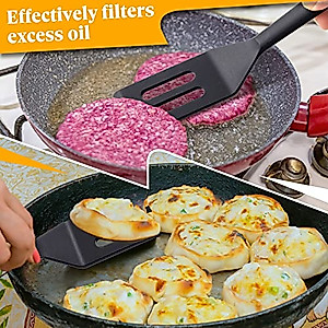 3 Pieces Small Spatula Mini Brownie Serving Spatula Narrow Thin Mini Silicone Crepe Spatula Kitchen Cooking Nonstick Stainless Steel Slotted Turner Pan Flipper for Fish Pancake Cookie Egg