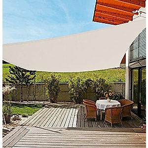 LVAND Upgrade Shade Sails Rectangle 8'x 12'UV Block Awning Canopy for Patios Outdoor Backyard Garden Playground
