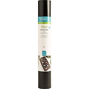Cricut Premium Vinyl Removable for All Cricut Cutting Machines, No-Residue Vinyl for DIY Crafts, Wall Decals, Stickers, In-House Decor and More, Black
