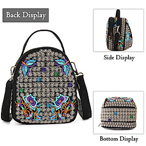 Goodhan Embroidery Crossbody Bag, Cell Phone Purse Canvas Small Handbag