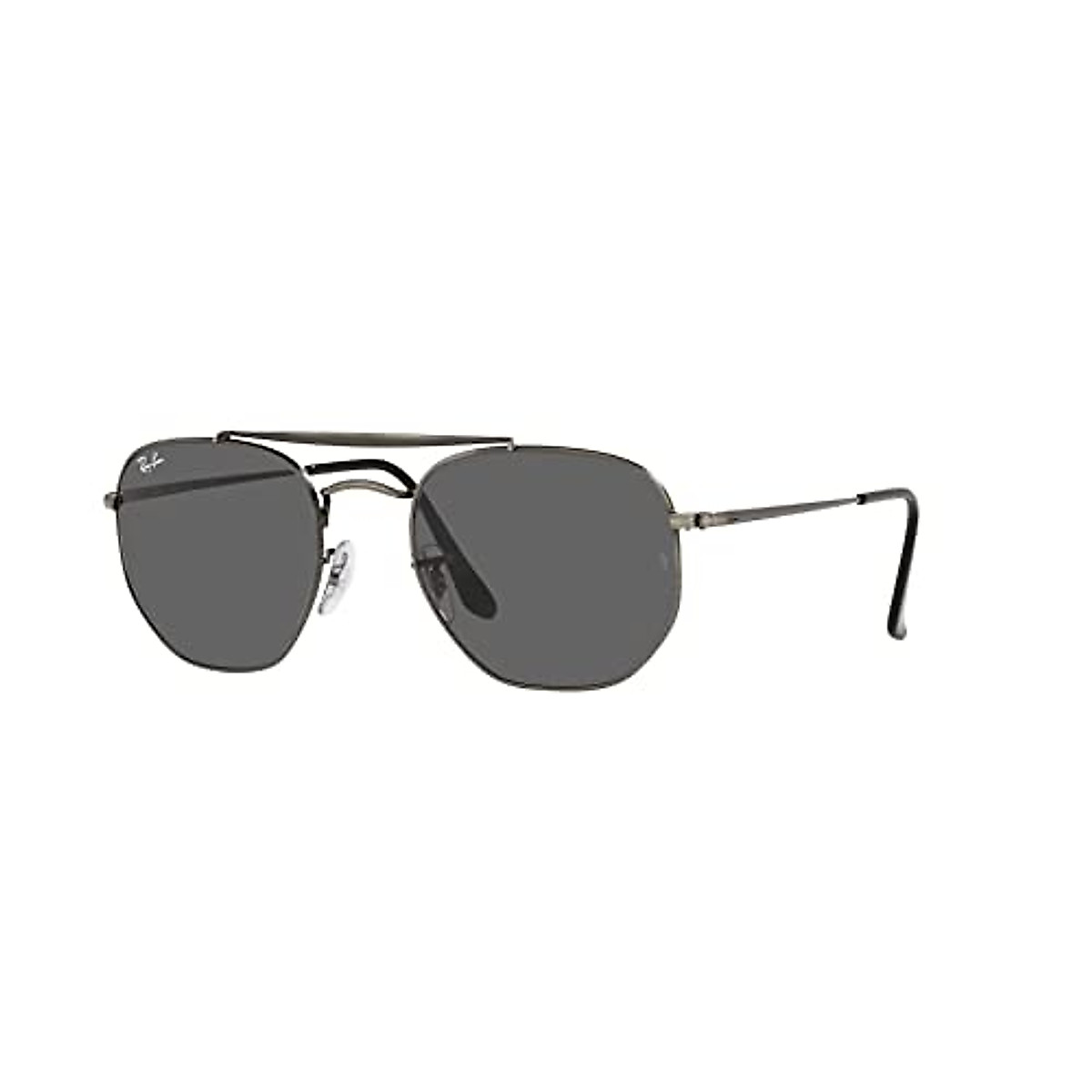 Ray-Ban RB3648 The Marshal Square Sunglasses, Antique Gunmetal/Dark Grey, 54 mm