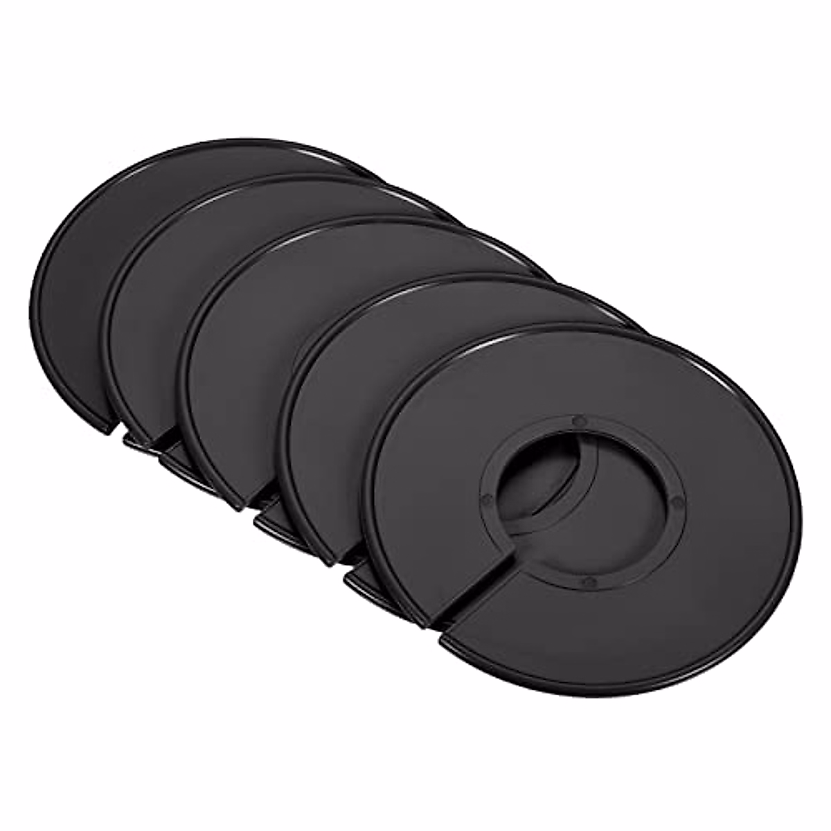 PATIKIL Clothes Dividers 20 Pack Blank Clothing Rack Size Sorting Reusable Wardrobe Round Hanger Separator, Black