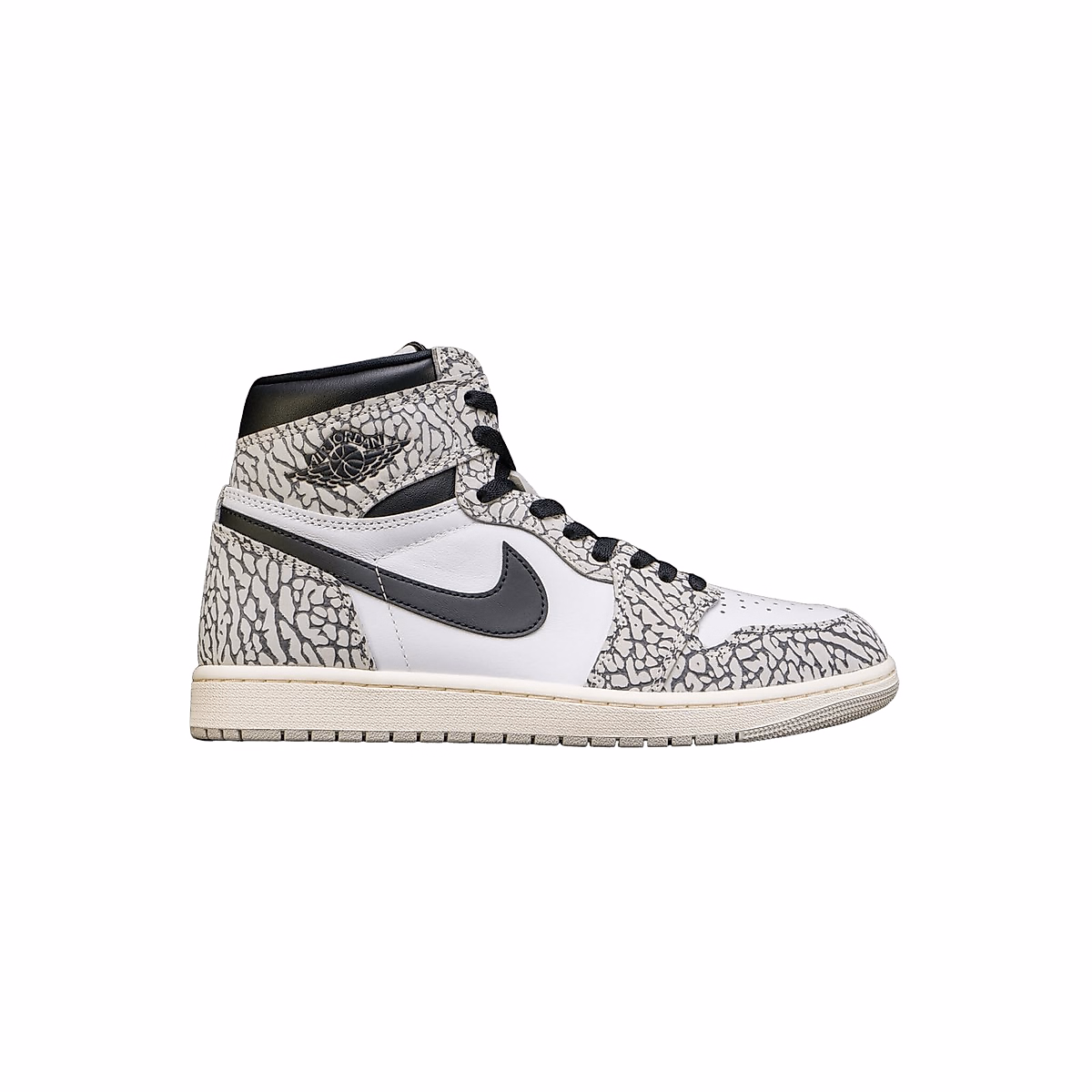 Nike Air Jordan 1 Retro High OG White Cement Grey Black Men Shoes