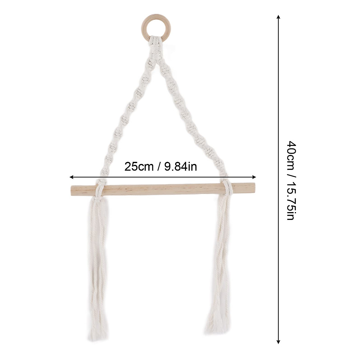 Handmade Paper Towel Holder,Boho Cotton Rope Macrame Toilet Paper Towel Rack,Paper Towel Hanging for Kitchen Bathroom