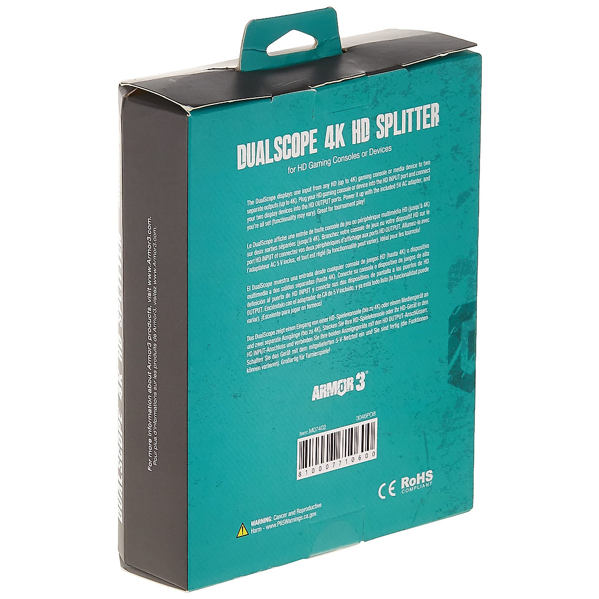 Armor3 "Dualscope" 4K HD Splitter for HD Gaming Consoles or Devices