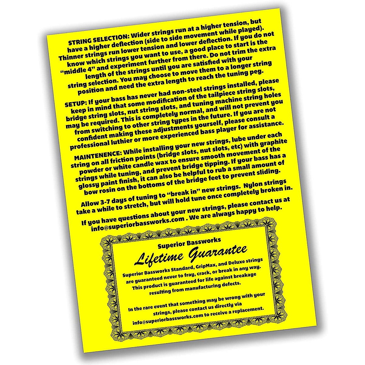 Superior Bassworks DELUXE Upright Double Bass Strings Dirty Gut Color FULL SET