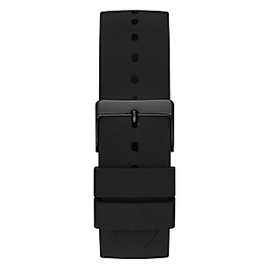 GUESS Iconic Studded Black Logo Silicone Watch. Color: Black (Model: U1161G2)