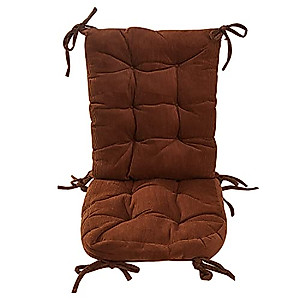 Big Hippo Rocking Chair Cushion Set, Tufted Chair Pads Seat and Seatback for Home, Indoor and Office,Brown