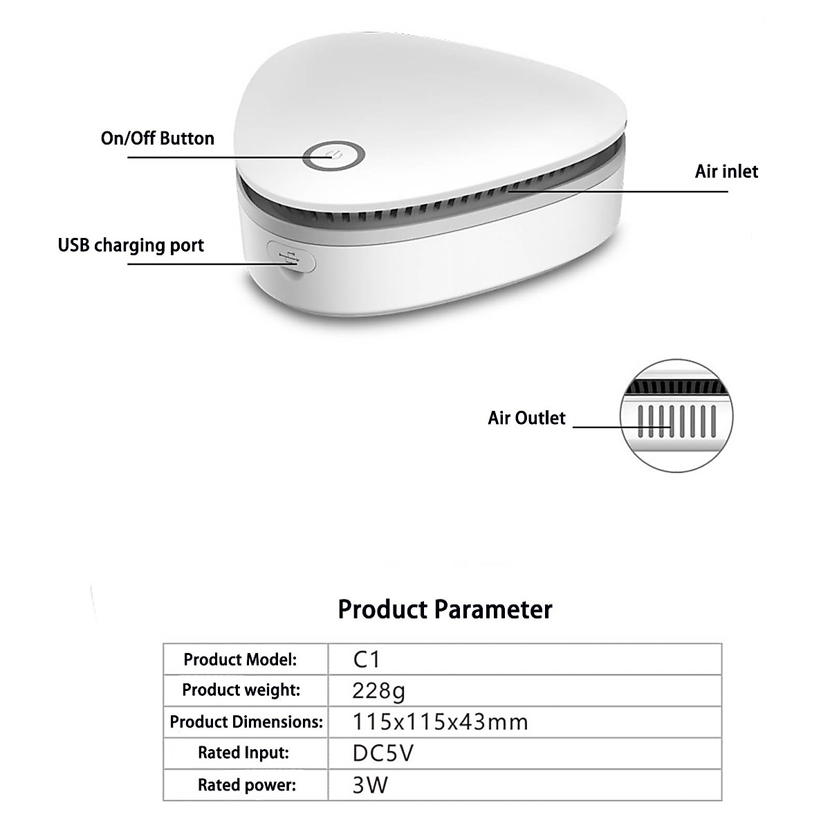 Odor Remover Machine for Smoke Smell, Smoke Odor Remover, Odor Remover for Smoke Smell, Mini Ultimate Odor Purifier for Home,Car,Refrigerator,Shoe Cabinet
