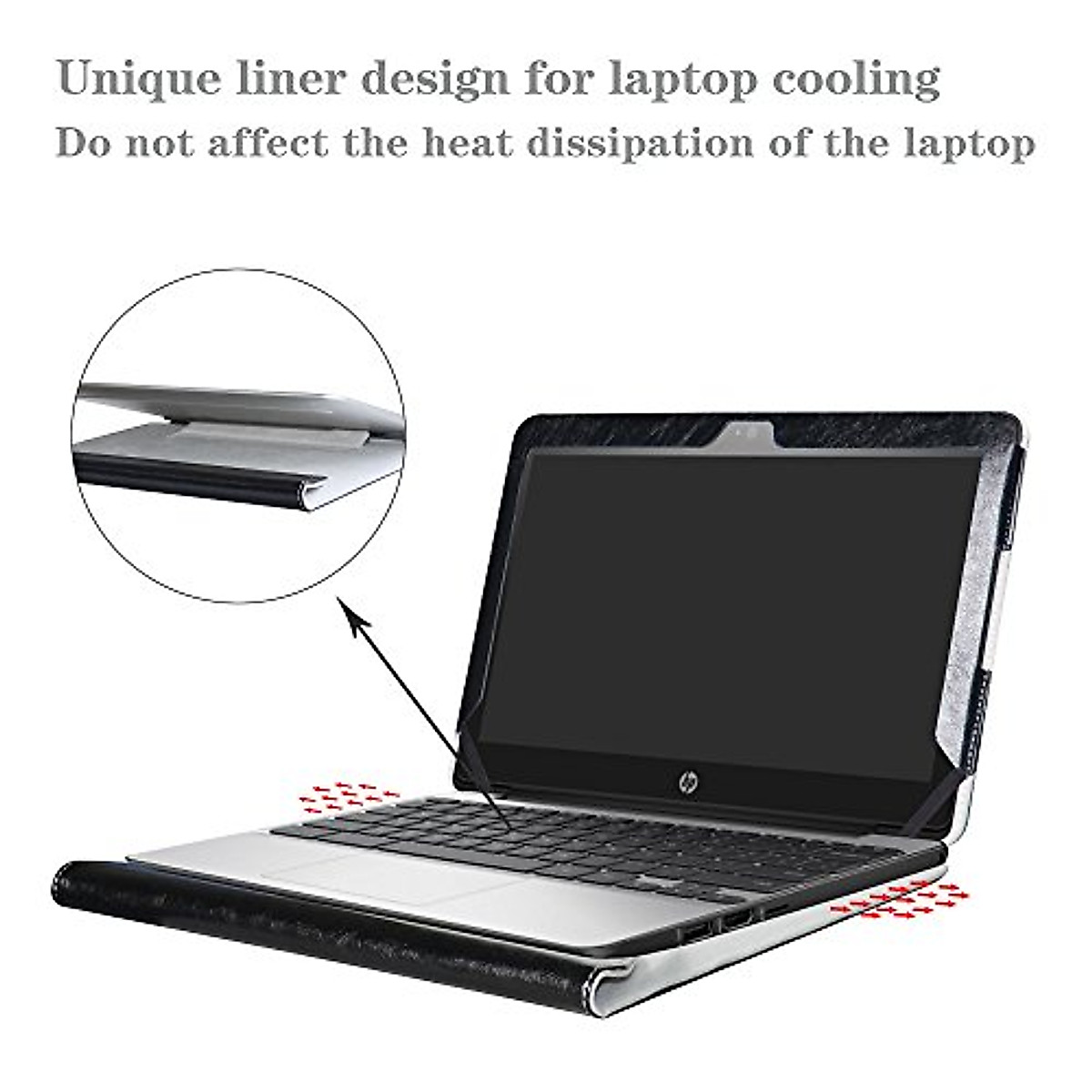 Alapmk Protective Case Cover for 11.6" HP Chromebook 11 G5 EE/G4/G3/G2/G4 EE/11-2000 Series Laptop(Warning:Not fit HP Chromebook 11 G6 EE/G5/G1/11-v000/11-1100 Series),Black