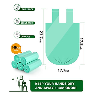 AYOTEE Biodegradable 4 Gallon Compostable Trash Bags, 140 Count, Unscented, 15-23 Liter Capacity, 4-6 Gallon Trash Bags, Suitable For Small Trash Cans, Liners