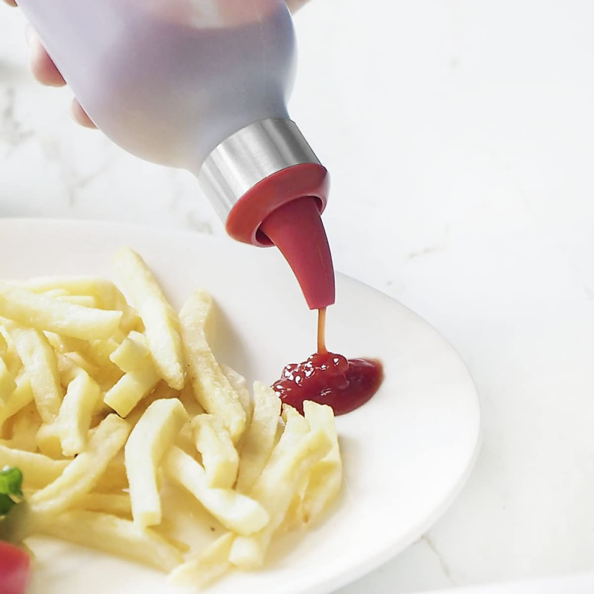 2pcs Mustard Squeeze Bottle Sauce Bottle Condiment Bottle Ketchup